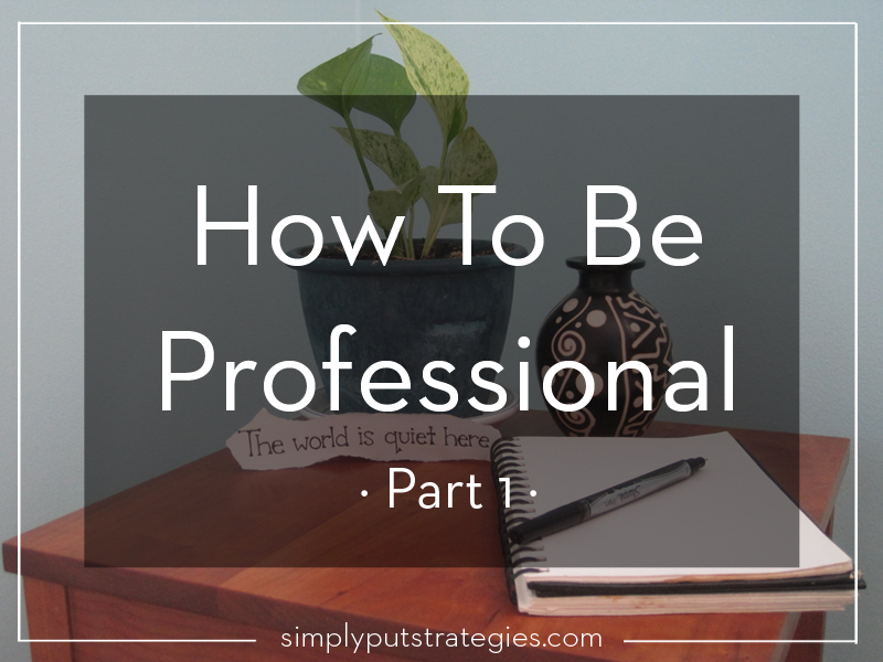 How To Be Professional, Part 1 - Medusa Media Group